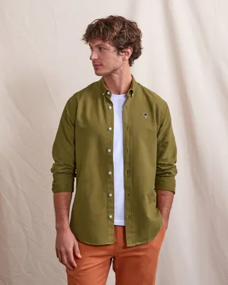 Faguo Chemise kaki fonc&eacute;