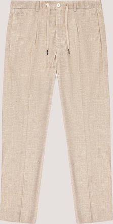 Circolo 1901 Pleated Trousers in Herringbone Guyana Herringbone / 48