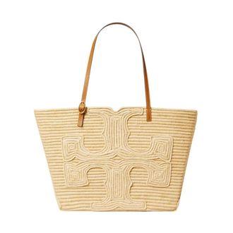 Tory Burch Gro&szlig;e Ella Tote Bag aus strukturiertem Stroh - - Bags - Damen - Beige - ONE SIZE