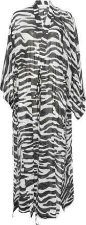 The Attico Femme, Robes, Multicolore, Taille: 38 FR Kaftan en mousseline de coton &agrave; imprim&eacute; z&egrave;bre
