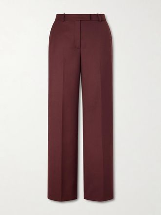 Frankie Shop Pantalon Droit En Tissu Lenora - Bordeaux