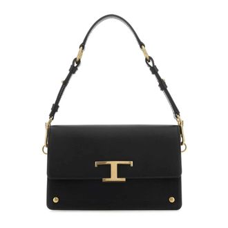 Tod's Femme, Sacs, Noir, Taille: ONE Size Sac &agrave; bandouli&egrave;re mini en cuir noir
