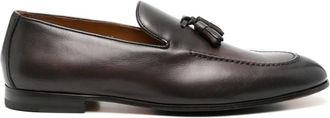 Doucal's Homme, Chaussures, Brun, Taille: 40 EU Mocassins en cuir marron avec d&eacute;tail de glands
