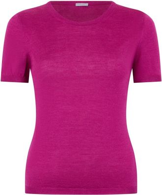 Malo Kaschmir- und Seidenpullover mit Rundhalsausschnitt - - Knitwear - Damen - Rosa - L