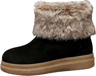 Generic Bottes dhiver pour femme - Bottes de neige pelucheuses pour femme - Courtes en cuir synth&eacute;tique - Doublure en fourrure chaude - Imperm&eacute;ables - Chaussu