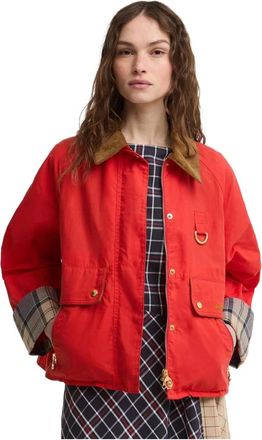 Barbour Femme, Vestes, Rouge, Taille: 38 FR Veste D&eacute;contract&eacute;e Mackworth