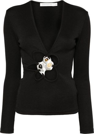 CHRISTOPHER ESBER Oberteil mit Trio-Stein - Schwarz