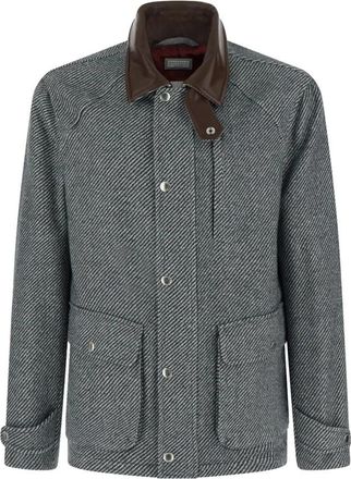 Brunello Cucinelli Diagonal Field Jacket - - Jackets - Herren - Grau - XL