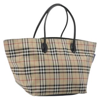 Burberry Sac cabas vintage Pre-owned en toile - Femme - Pre-owned - Beige - Taille: ONE Size