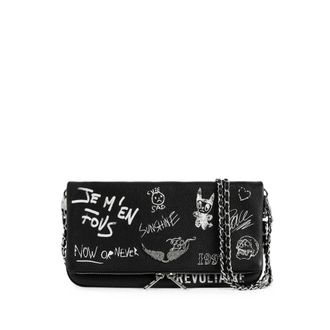 Zadig&Voltaire Rock Arty Tag Clutch - - Bags - Damen - Schwarzk - ONE SIZE