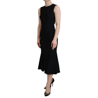 Dolce & Gabbana A-Linien-Midikleid &Auml;rmellos - - Dresses - Damen - Schwarzk - L