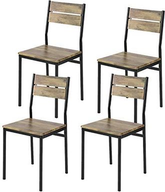 SoBuy FST72-Nx4 Lot de 4 tabourets de Salle à Manger, Cuisine, Restaurant, Hauteur 44 cm