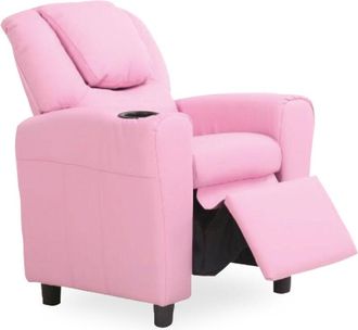 M&S Collection M&s - Fauteuil de relaxation manuel pour enfant 62x56x69 cm en pu rose