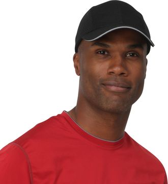 TrailHeads Race Day Performance Laufkappe - Leichte, Schnell Trocknende Cap f&uuml;r Herren - Laufm&uuml;tze -Schwarz