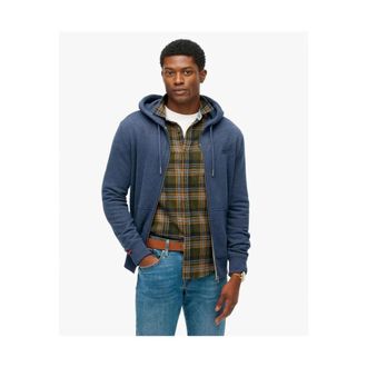 Superdry Homme, Sweatshirts et sweats &agrave; capuche, Bleu, Taille: M Essential Logo Zip Sweat &agrave; capuche