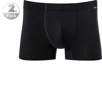 Hanro Herren Pants schwarz Baumwolle unifarben