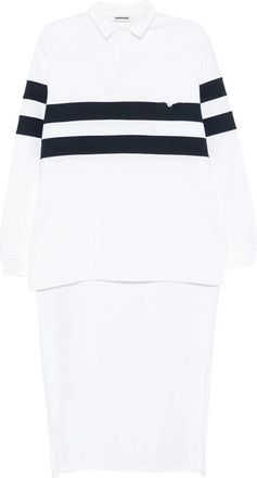 Darkpark Jill Stripe-detail Asymmetric Polo Top