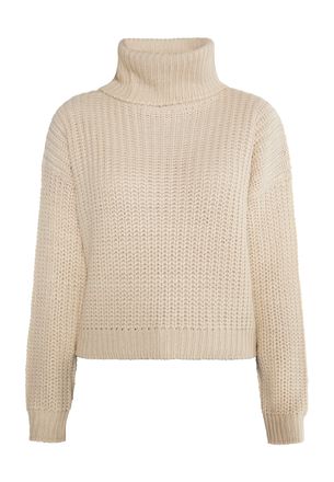 Mymo Strickpullover Damen Creme