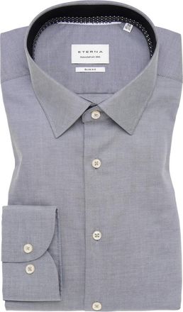 Eterna Bügelfreies Baumwollhemd mit Struktur, Slim Fit in
