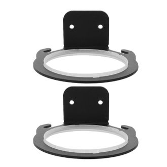 Valiclud 2 St&uuml;ck Wandhalterung f&uuml;r Haartrockner aus Aluminium Schwarzer Wandmontierter Haartrocknerhalter f&uuml;r Badezimmer Platzsparender F&ouml;hn Organizer Kompatib