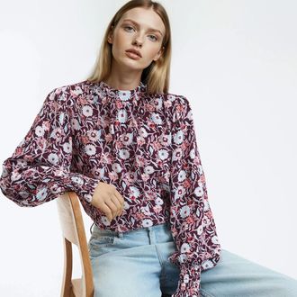 La Redoute Collections Chemise Col Montant Imprim&eacute; Floral