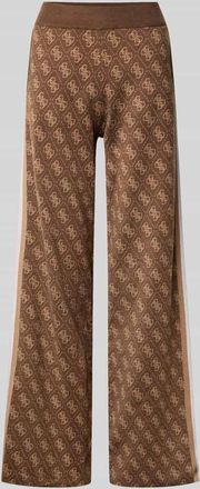 Guess Wide Leg Strickhose mit Logo-Muster Modell ANEIRA