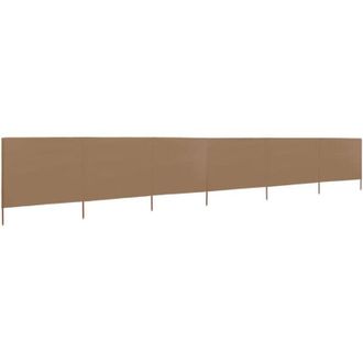 vidaXL Paravent 6 panneaux Tissu 800 x 80 cm Taupe Vidaxl