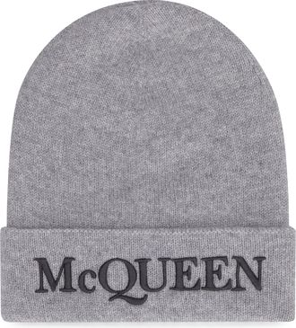 Alexander McQueen Graue Kaschmir-M&uuml;tze