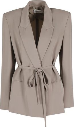Meimeij Femme, Vestes, Gris, Taille: 34 FR Belt Blazer