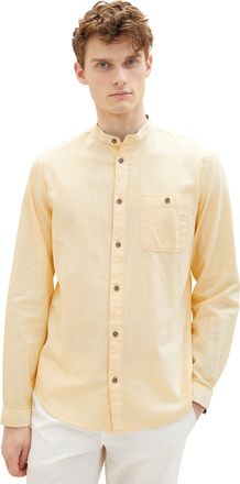 Tom Tailor Herren 1036214 Hemd, 31773 - Yellow Pinstripe, M