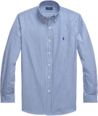 Ralph Lauren Homme, Chemises, Bleu, Taille: 2XL Chemise Popeline Stretch Coupe Slim