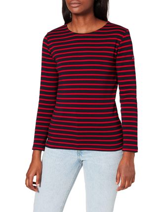 Armor Lux Damen Marinière lesconil Femme Pullover, Mehrfarbig (Ii9 Rich Navy/Braise Ii9), 36 (Herstellergröße: 1)