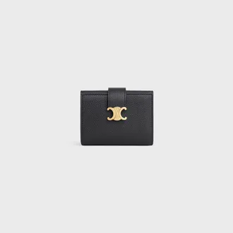 Celine Womens Fine Strap Wallet Black Petite Maroquinerie