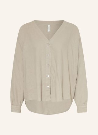 10 Days Bluse Mit Leinen grau