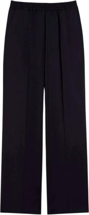 Max Mara Femme, Pantalons, Bleu, Taille: 42 FR Mallo Wide Pantalons