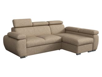 Mirjan24 Ecksofa Boston Mini, Eckcouch mit Schlaffunktion und Bettkasten, Polsterecke mit Einstellbare Kopfst&uuml;tzen, L-Sofa, Polstergarnitur, Wohnlandschaft (Ar