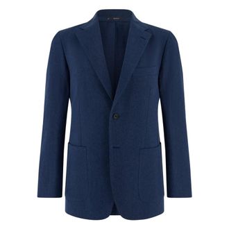 Boggi Milano Homme, Vestes, Bleu, Taille: XL Veste M&eacute;lange Lin et Coton