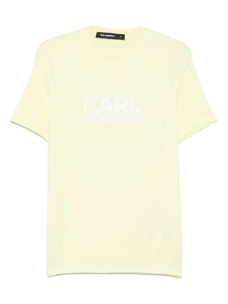 Karl Lagerfeld T-Shirt mit Logo-Print - Gelb