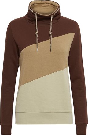 Oxmo Agda Damen Sweatshirt Pullover Sweater mit Tube-Kragen, Größe:S, Farbe:Chicory Coffee (191419)