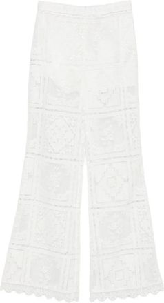 Zimmermann Femme, Pantalons, Blanc, Taille: 40 FR Wide Pantalons