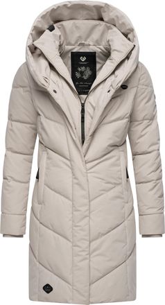 Ragwear Damen Wintermantel Warmer Steppmantel lang wasserdicht mit Kapuze Natalka Intl Zinc24 Gr. XXL