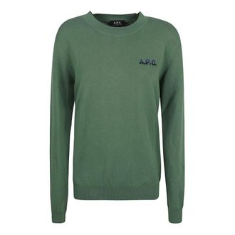 A.P.C. Rundhals-Strickware - - Knitwear - Herren - Gr&uuml;n - S
