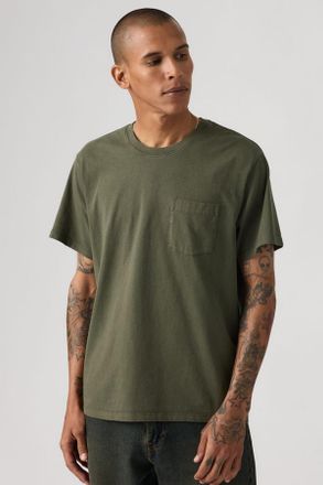 Levi's Basic T-Shirt mit Tasche - Herren - Gr&uuml;n / Gr&uuml;n