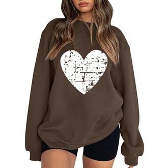 Generic Sweat &agrave; capuche &agrave; manches longues et col rond pour la Saint-Valentin 2026, violet, L