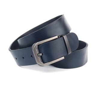 Anthoni Crown Unisex Leather Belt G rtel, Dunkelblau, 85 EU