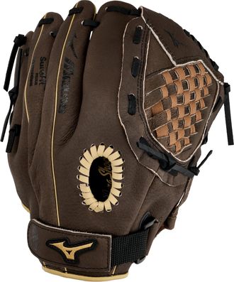 Mizuno GPP1100Y3 Prospect Series PowerClose Baseballhandschuhe, 27,9 cm, Linke Hand, braunes Tartan-Flex-Netz