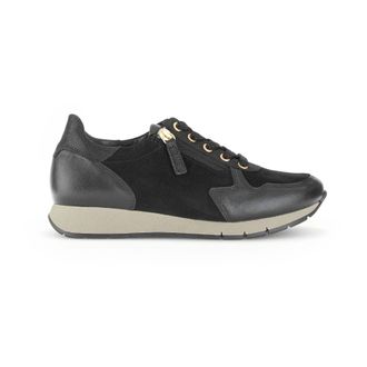 Gabor Schwarze Lederkorb Sneakers - - Shoes - Damen - Schwarzk - 38 1/2 EU