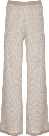 D.exterior Femme, Pantalons, Gris, Taille: 42 FR Pantalon Palazzo en Viscose