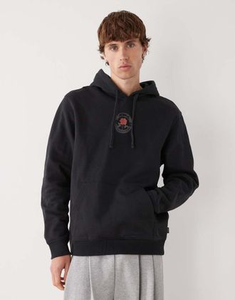 Rvca Roses - Kapuzenpullover in Schwarz mit Poster-Print