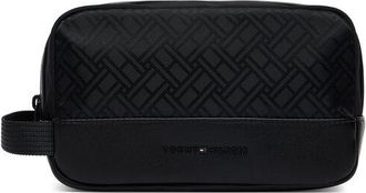 Tommy Hilfiger Kosmetiktasche Th Nylon Jacquard Washbag AM0AM14508 Schwarz